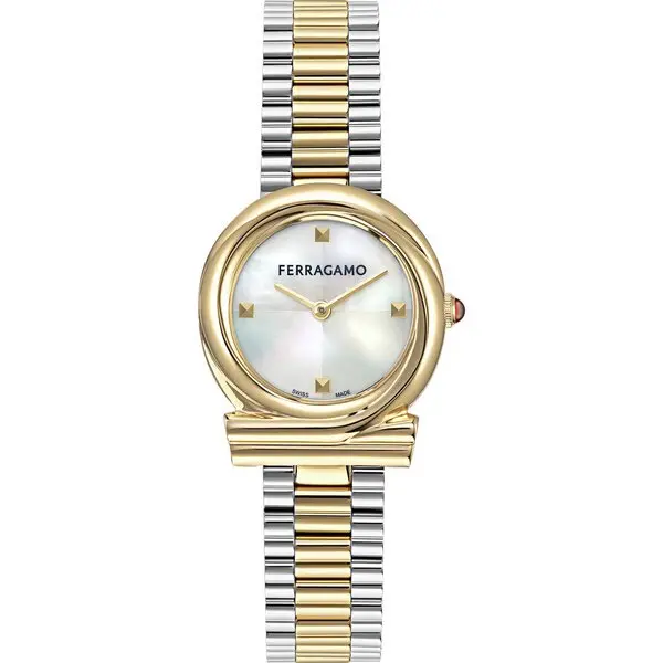 FERRAGAMO Gancini Twisted Two-tone Bracelet Watch - Two Tone