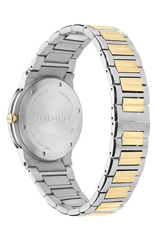 FERRAGAMO Logo Two-tone Bracelet Watch - Two Tone