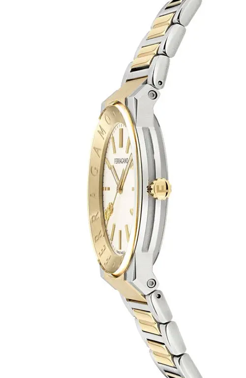FERRAGAMO Logo Two-tone Bracelet Watch - Two Tone