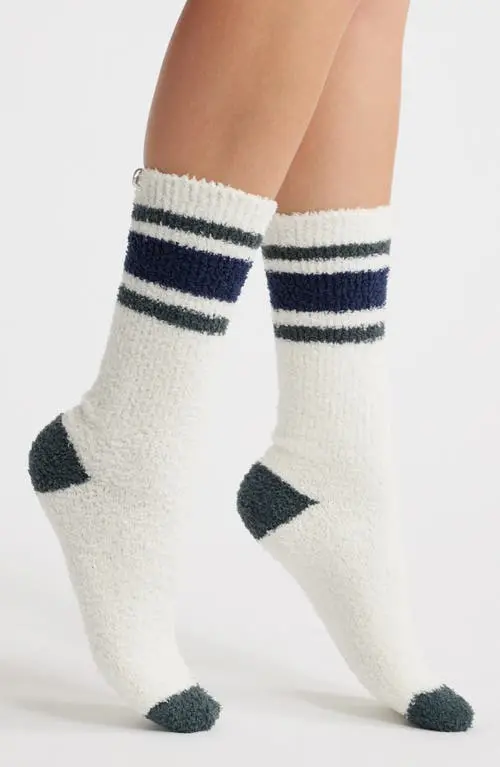 Barefoot Dreams Cozychic® Stripe Socks - Deep Juniper Multi