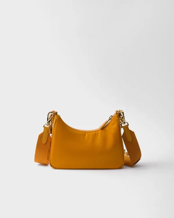Prada Re-edition 2005 Re-nylon And Saffiano Leather Bag - Amber