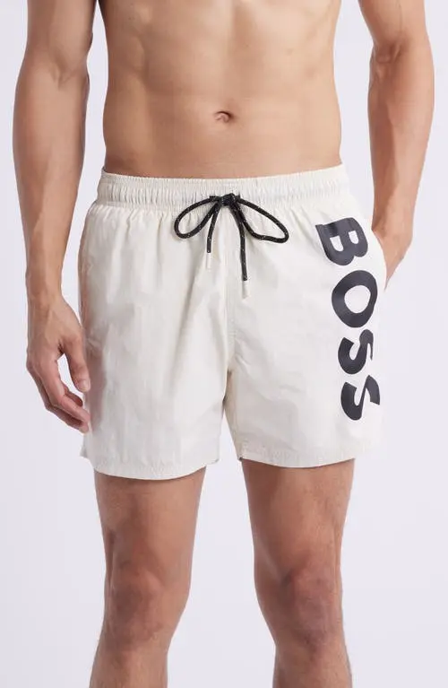 Hugo Boss Octopus Swim Trunks - Open White