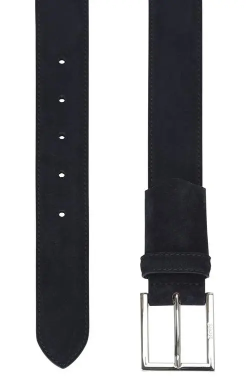 BOSS Suede Belt With Pin Buckle