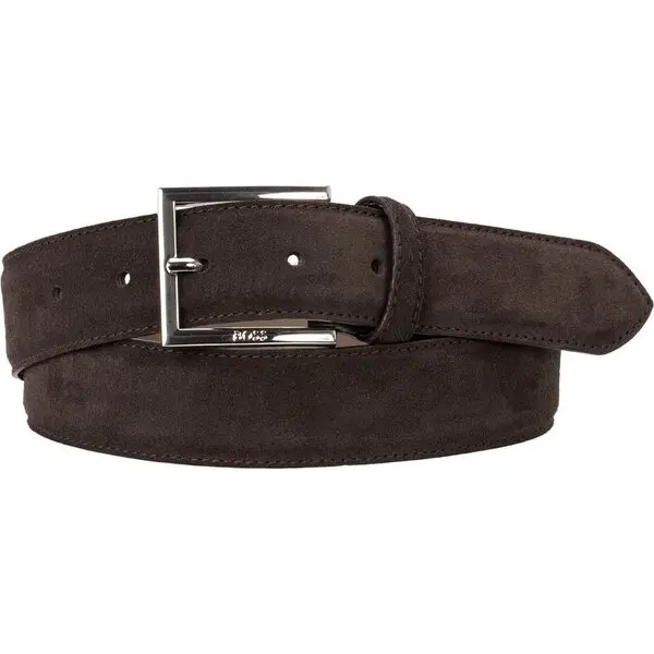 BOSS Dressletic Suede Belt - Dark Brown