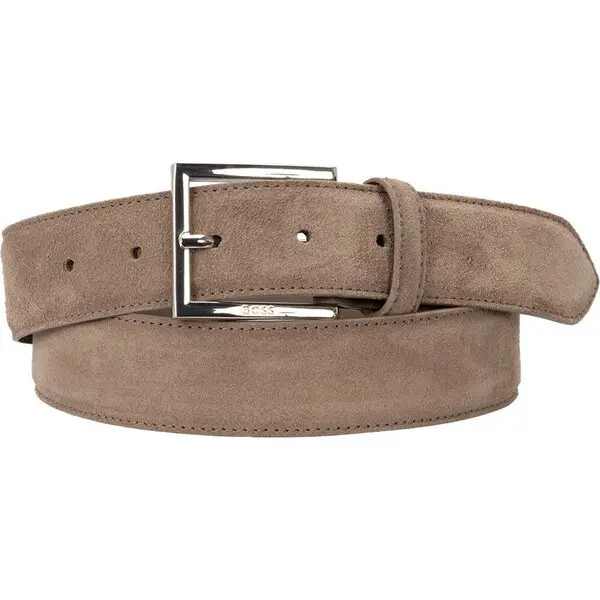 BOSS Dressletic Suede Belt - Medium Beige