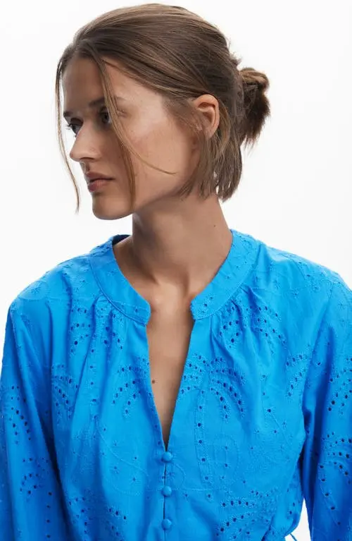 Desigual Broderie Anglaise Belted Shirtdress