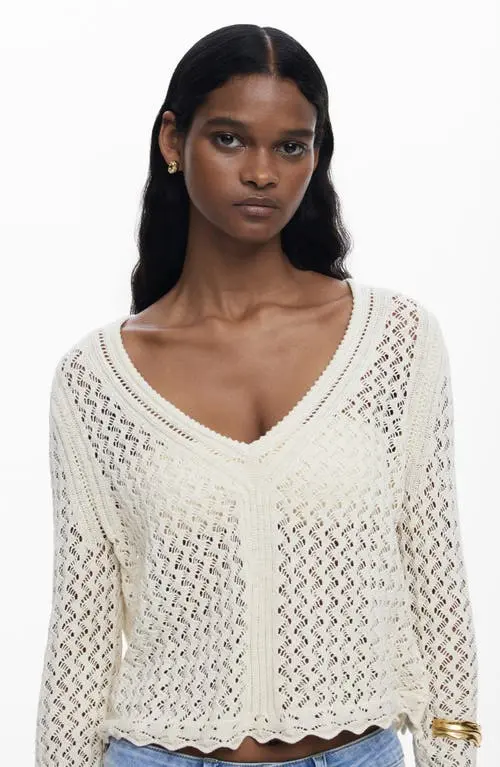 Desigual Open Stitch V-neck Sweater