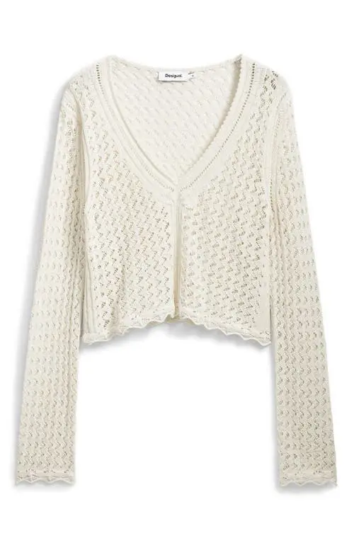 Desigual Open Stitch V-neck Sweater