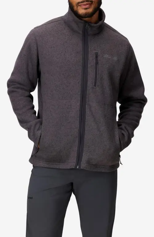 MARMOT Drop Line Heathered Fleece Jacket - Black Heather