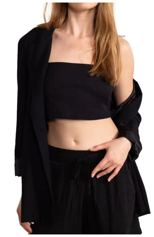 GOTTEX BEACH LIFE Resort Tie Swim Cover Up Top - Black