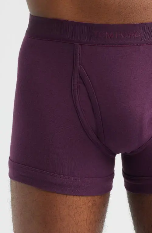 TOM FORD Cotton Stretch Jersey Boxer Briefs - Prune