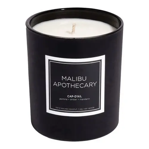 MALIBU APOTHECARY Matte Black Candle - Cap