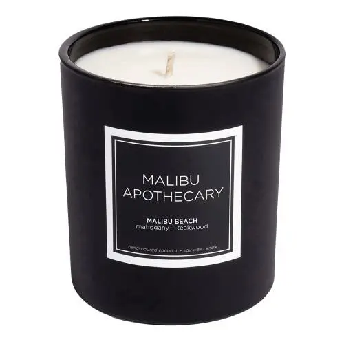 MALIBU APOTHECARY Matte Black Candle - Malibu Beach