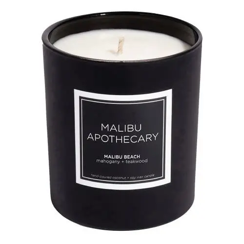 MALIBU APOTHECARY Matte Black Candle - Malibu Beach