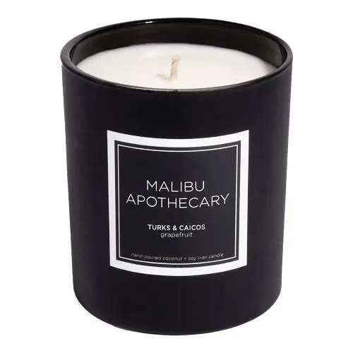MALIBU APOTHECARY Matte Black Candle - Turks & Caicos