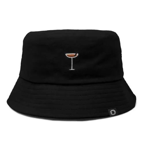DALIX Embroidered Bucket Hat - Black