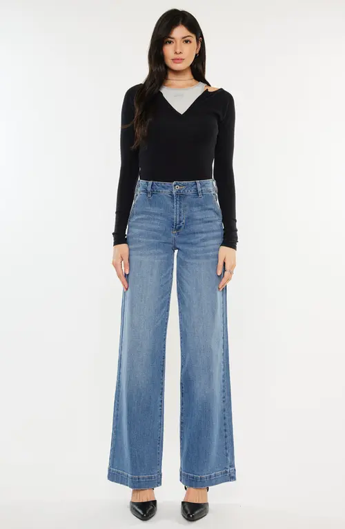 KANCAN Bertha High Rise Wide Leg Trouser Jeans