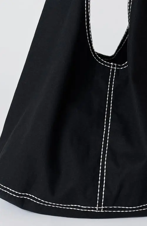 CRESCENT Contrast Stitch Hobo Bag