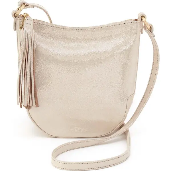Hobo Lexi Leather Crossbody Bag - Sand Shimmer