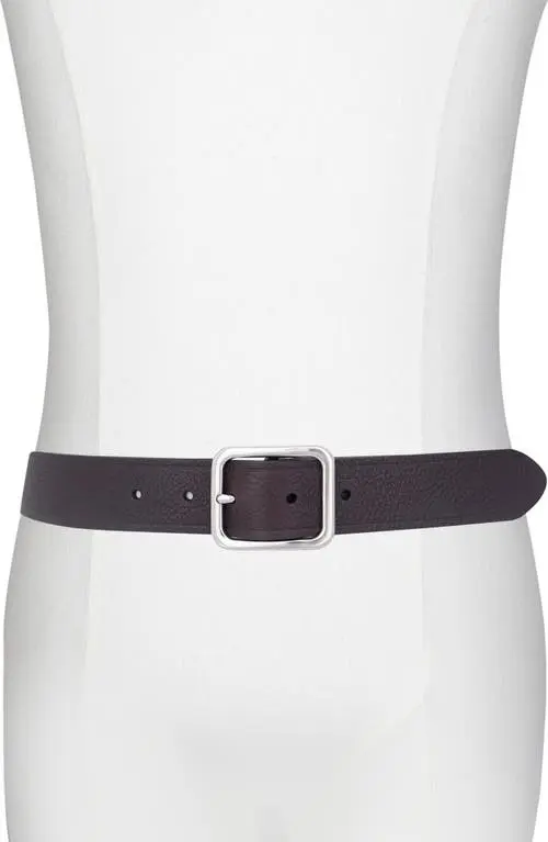Vince Pebbled Leather Belt - Chocolate