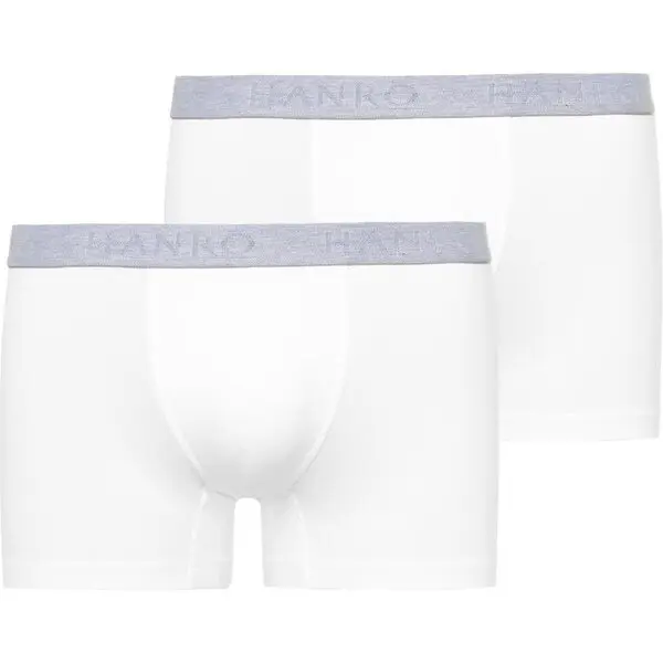 Hanro Cotton Essentials 2-pack Cotton Boxer Briefs - White
