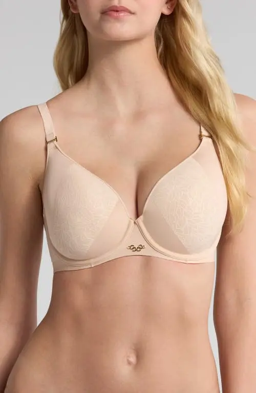 Chantelle Pure Lace Lightweight Underwire T-shirt Bra - Nude Blush