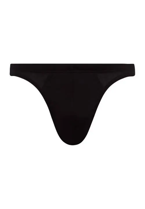 Hanro Cotton Sporty Cotton Bikini Brief - Black