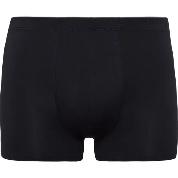 Hanro Cotton Superior Long Leg Boxer Brief - Black