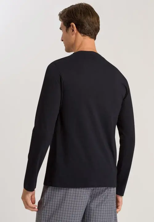 Hanro Living Cotton Crew Neck Top - Black