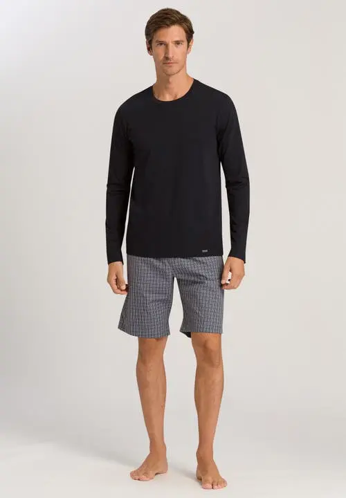 Hanro Living Cotton Crew Neck Top - Black