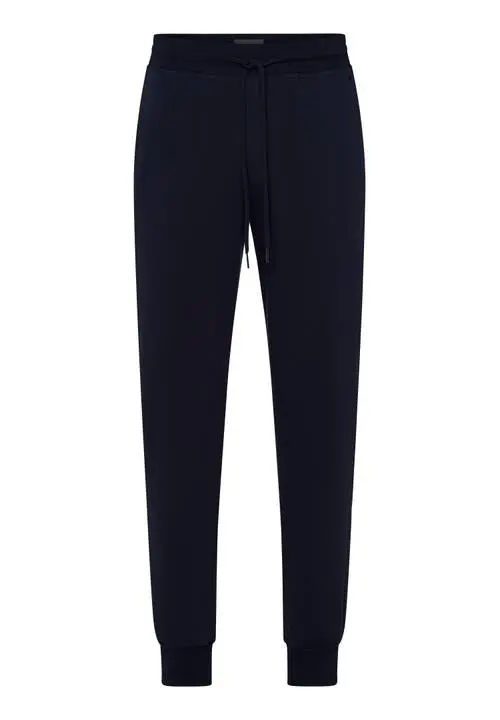 Hanro Living Cotton Drawstring Lounge Pants - Black Iris
