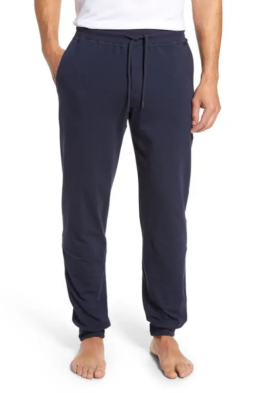 Hanro Living Cotton Drawstring Lounge Pants - Black Iris
