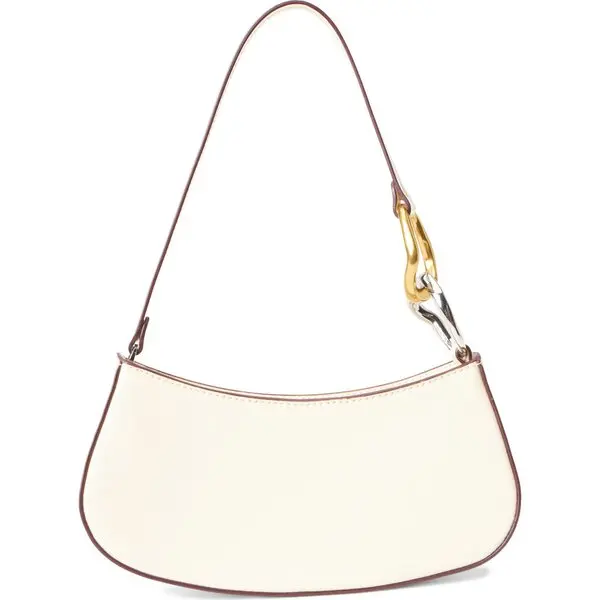 Staud Ollie Leather Shoulder Bag - Cream