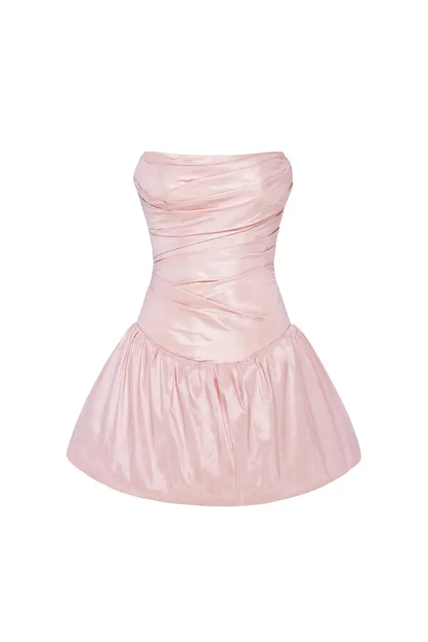 MILLA Rosy Glow Bubble Mini Dress