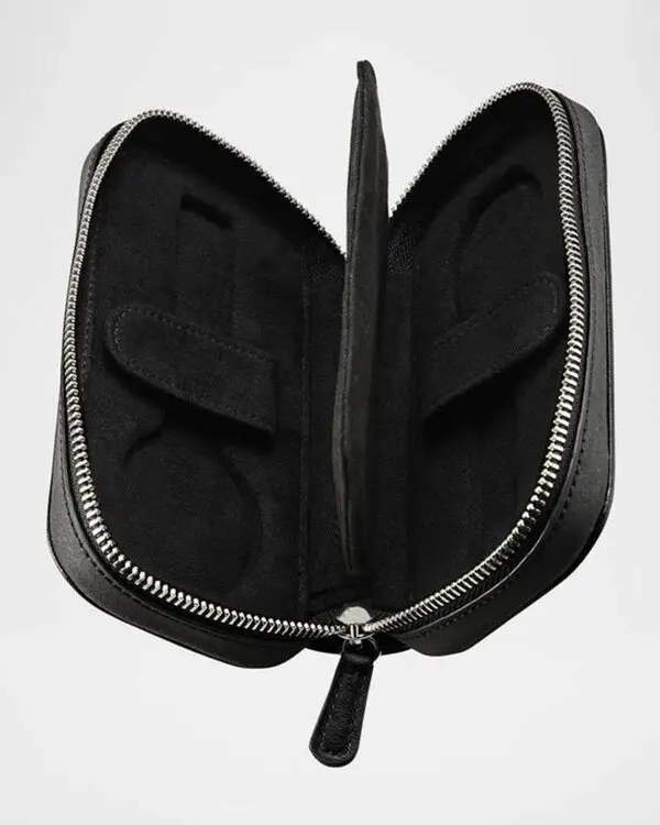 Wolf Philipp 2-piece Travel Watch Case - Black