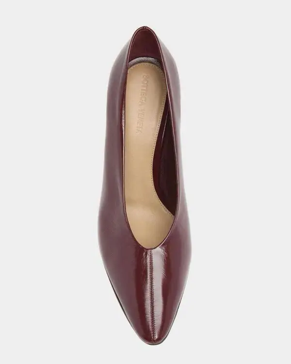 Bottega Veneta Leather Stiletto Pumps - Barolo