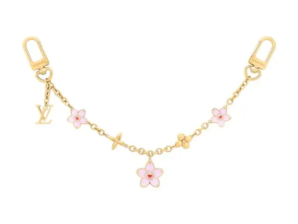 LOUIS VUITTON X Takashi Murakami Cherry Blossom Bag Chain - Gold