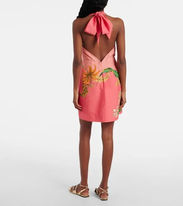 ALEMAIS Alémais Anika Floral Linen Minidress - Pink
