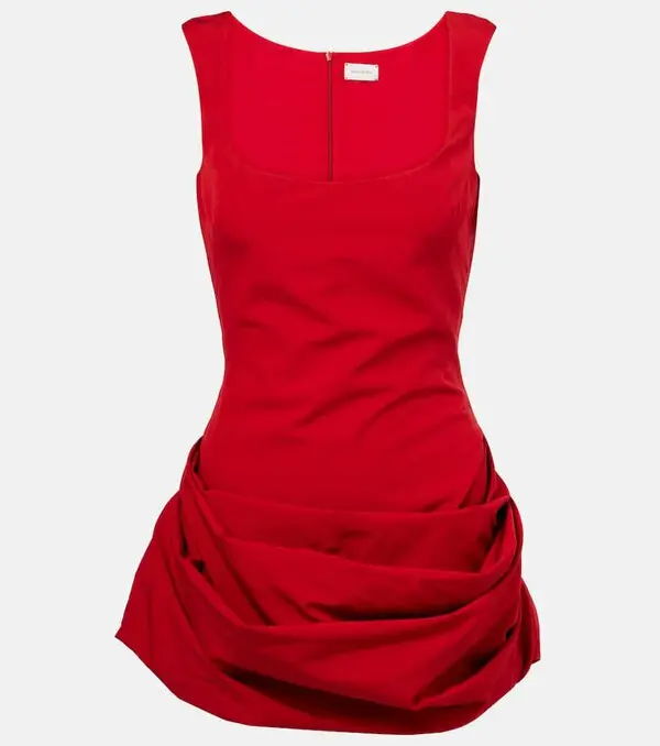 Magda Butrym Draped Poplin Mini Dress