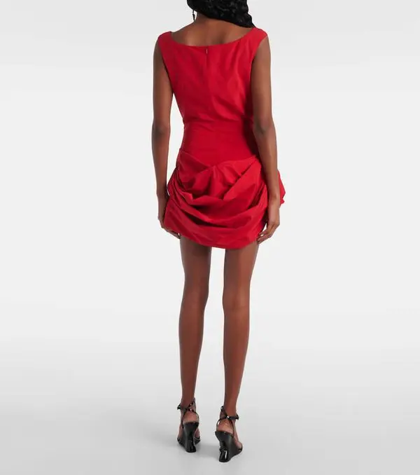 Magda Butrym Draped Poplin Mini Dress