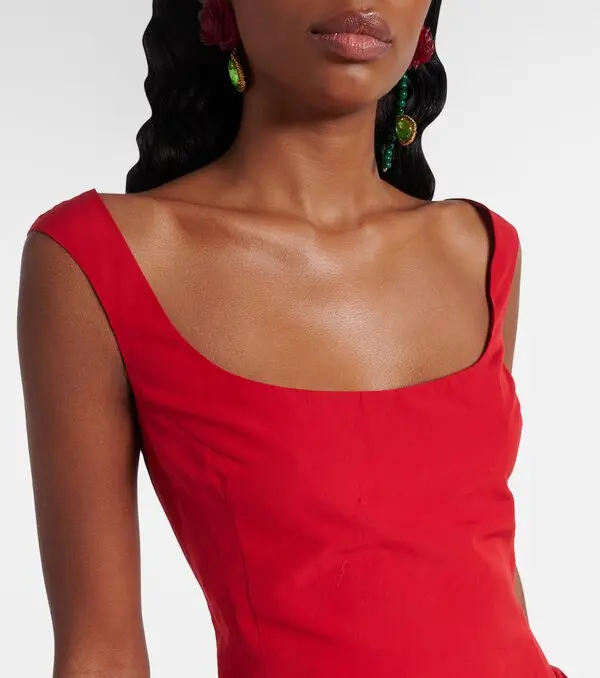 Magda Butrym Draped Poplin Mini Dress