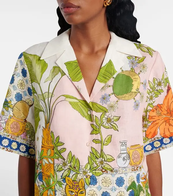 ALEMAIS Alémais Hazel Printed Linen Shirt
