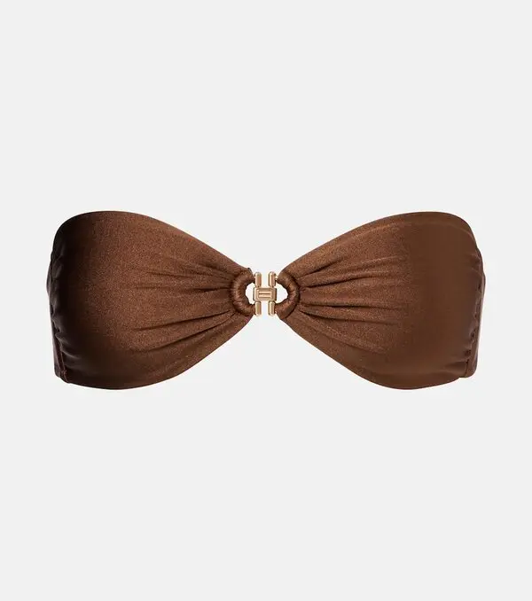 Melissa Odabash Istanbul Bandeau Bikini Top - Brown