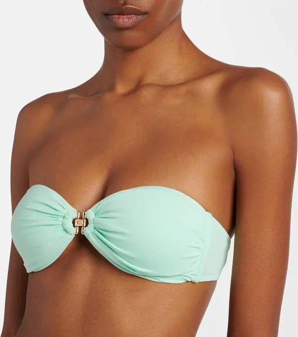 Melissa Odabash Istanbul Bandeau Bikini Top - Green
