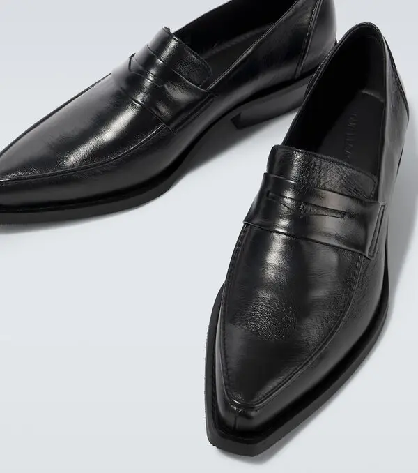 Our Legacy Cypher Leather Penny Loafers - Black | Editorialist