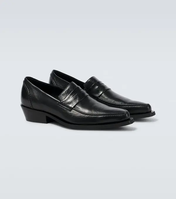Our Legacy Cypher Leather Penny Loafers - Black | Editorialist