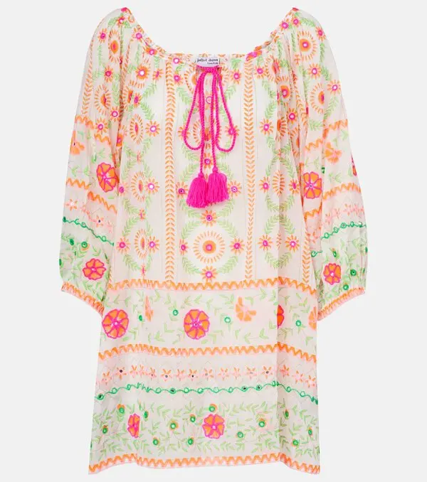 JULIET DUNN Printed Cotton Beach Dress - Multicoloured
