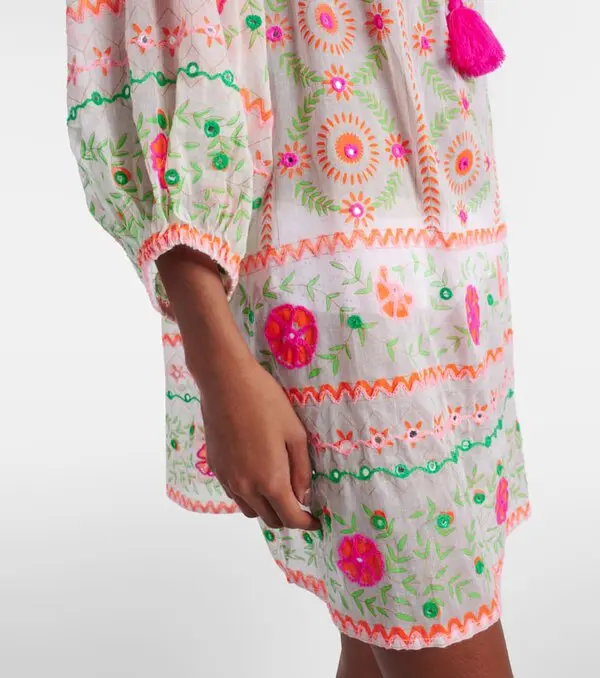 JULIET DUNN Printed Cotton Beach Dress