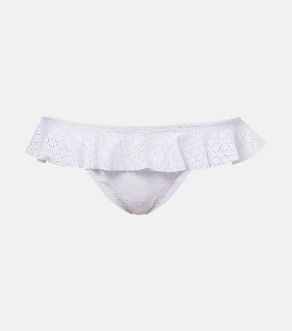 Melissa Odabash India Ruffled Bikini Bottom - White