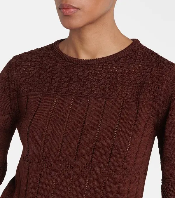 ERES Rêverie Open-knit Top - Red
